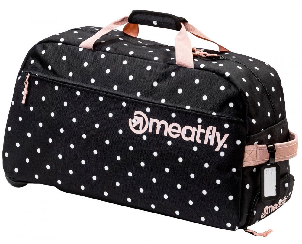 Cestovní taška Meatfly Gail Trolley Bag white dot/powder pink 42l ...