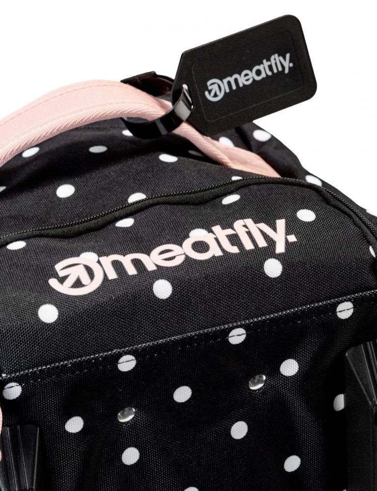 Cestovní taška Meatfly Gail Trolley Bag white dot/powder pink 42l ...